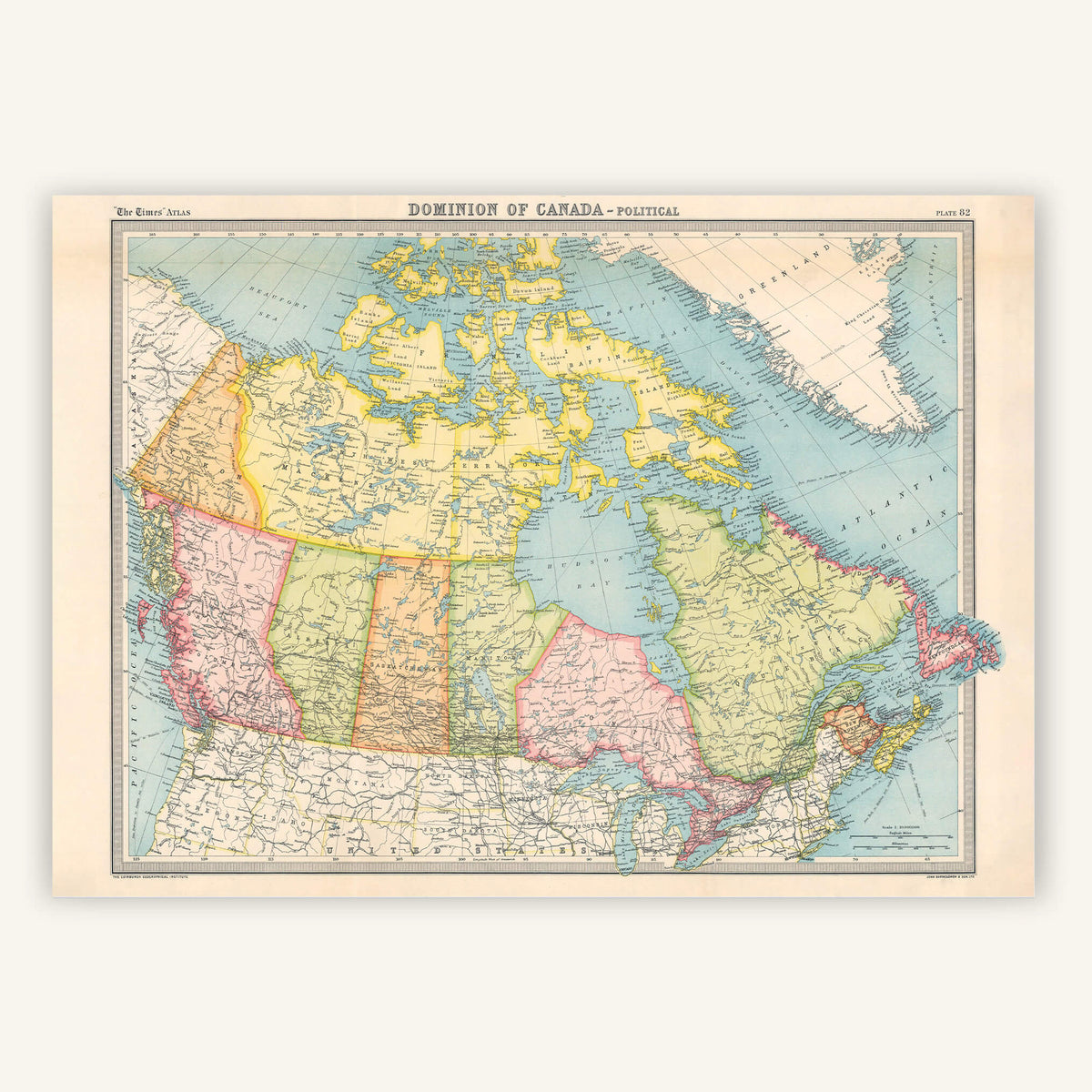 Carte ancienne - Canada 1920 – Cartopolo