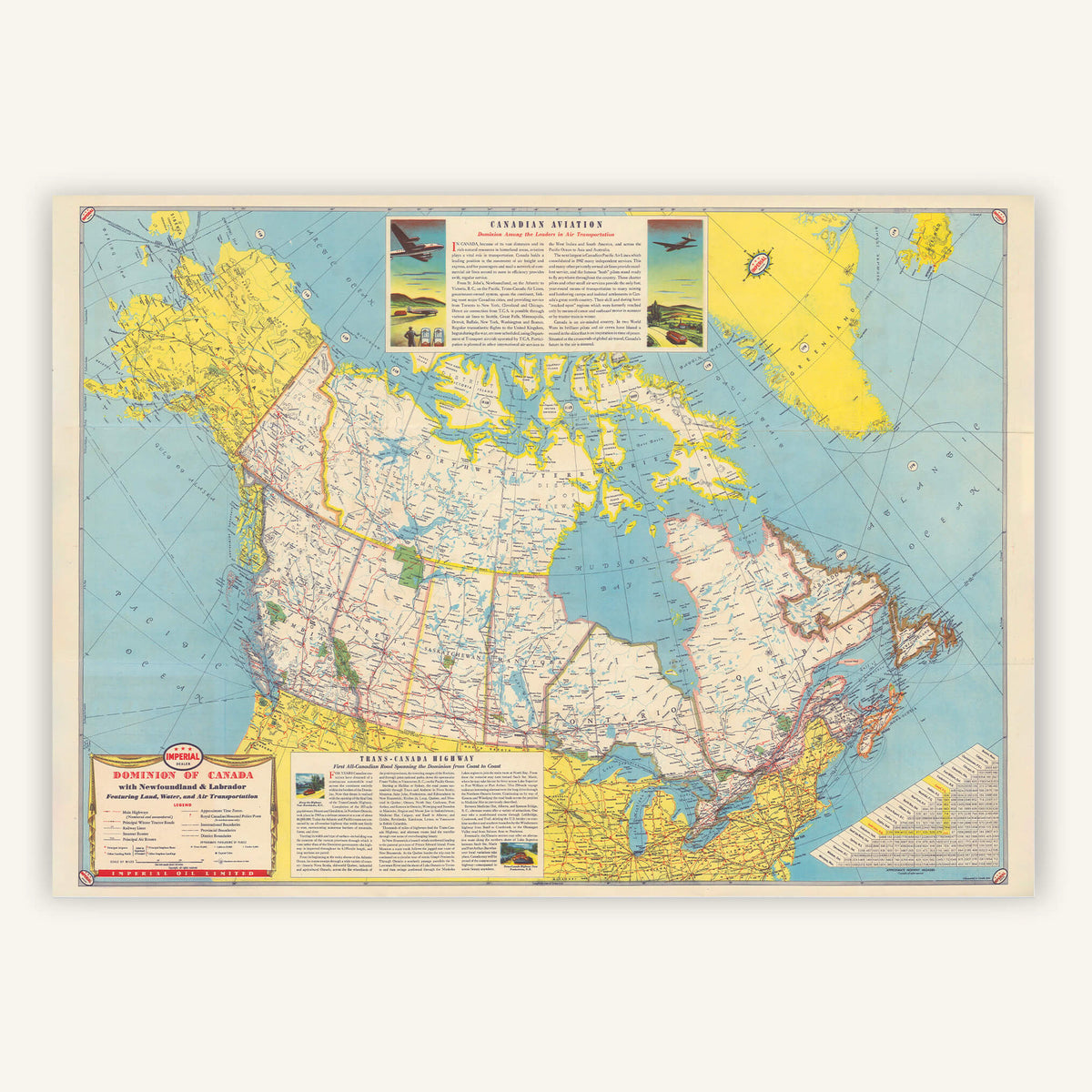 Carte ancienne - Canada 1946 – Cartopolo